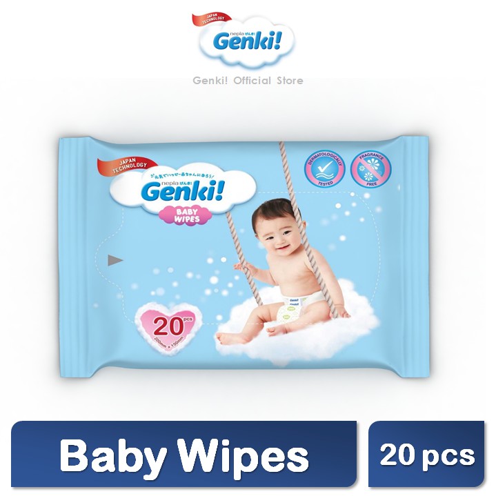 Genki! x Baby Wipes (20's) [Not For Sale - Gimmick] | Shopee Malaysia