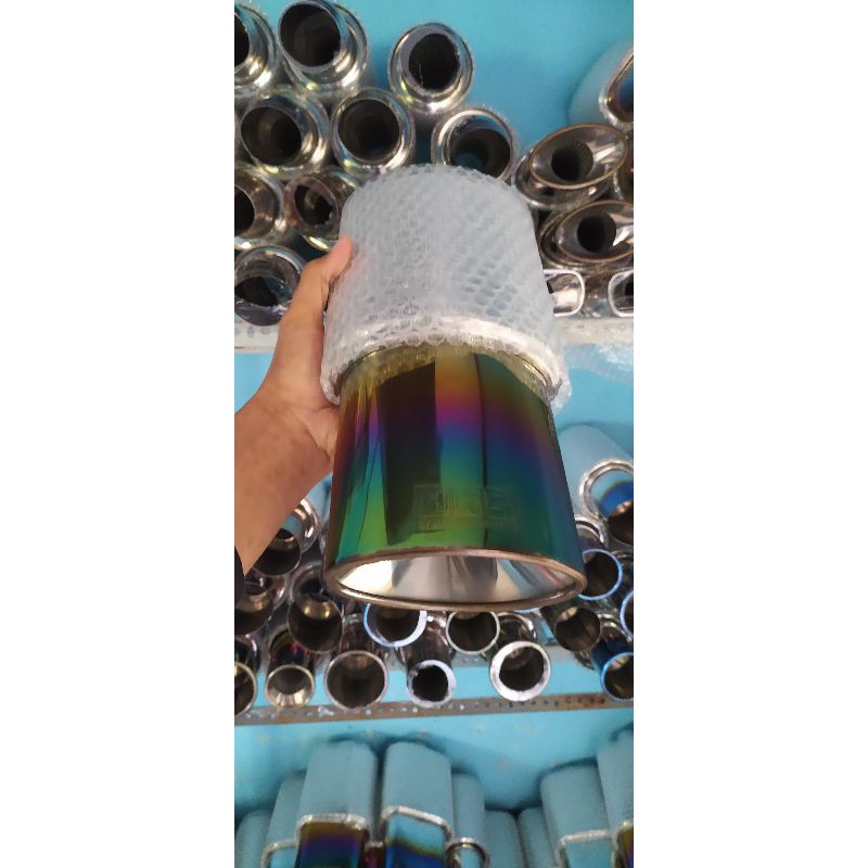 Rainbow OVAL TURBO EXHAUST ROUND FLAT SOUND | Shopee Malaysia
