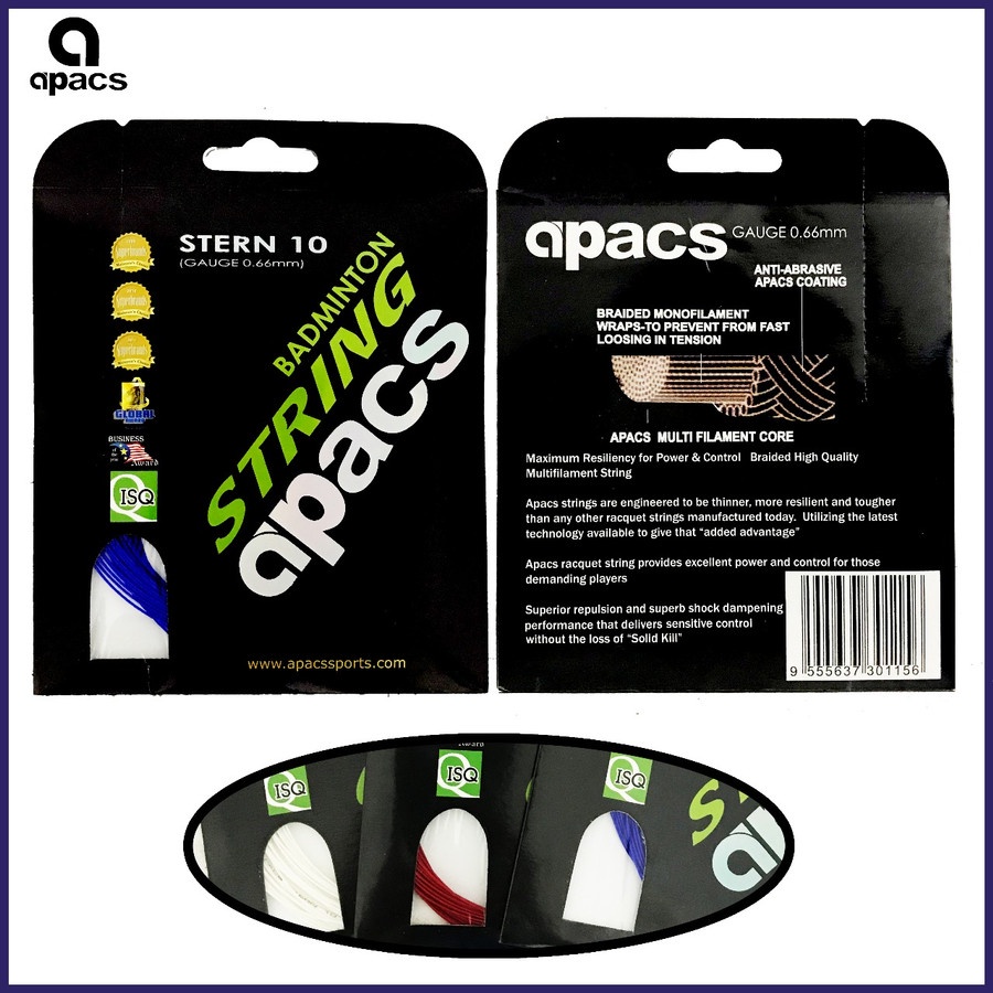 New ORIGINAL APACS STERN 10 BADMINTON RACKET STRINGS | Shopee Malaysia