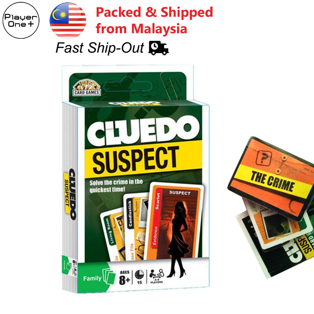 Cluedo Suspect Clue Card Game Fun Family Party Games (English Version ...