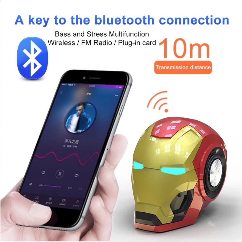 Iron Man Wireless Bluetooth Speaker Cartoon Portable outdoors Bass ...
