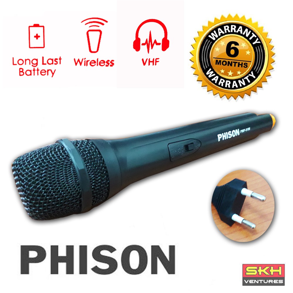 Phison Professional VHF Wireless Microphone/ Mic | Shopee Malaysia