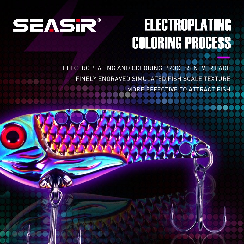 SEASIR Magic Dragon Colorful 3D Eyes Vib Lures BKK Hook Long Throw ...