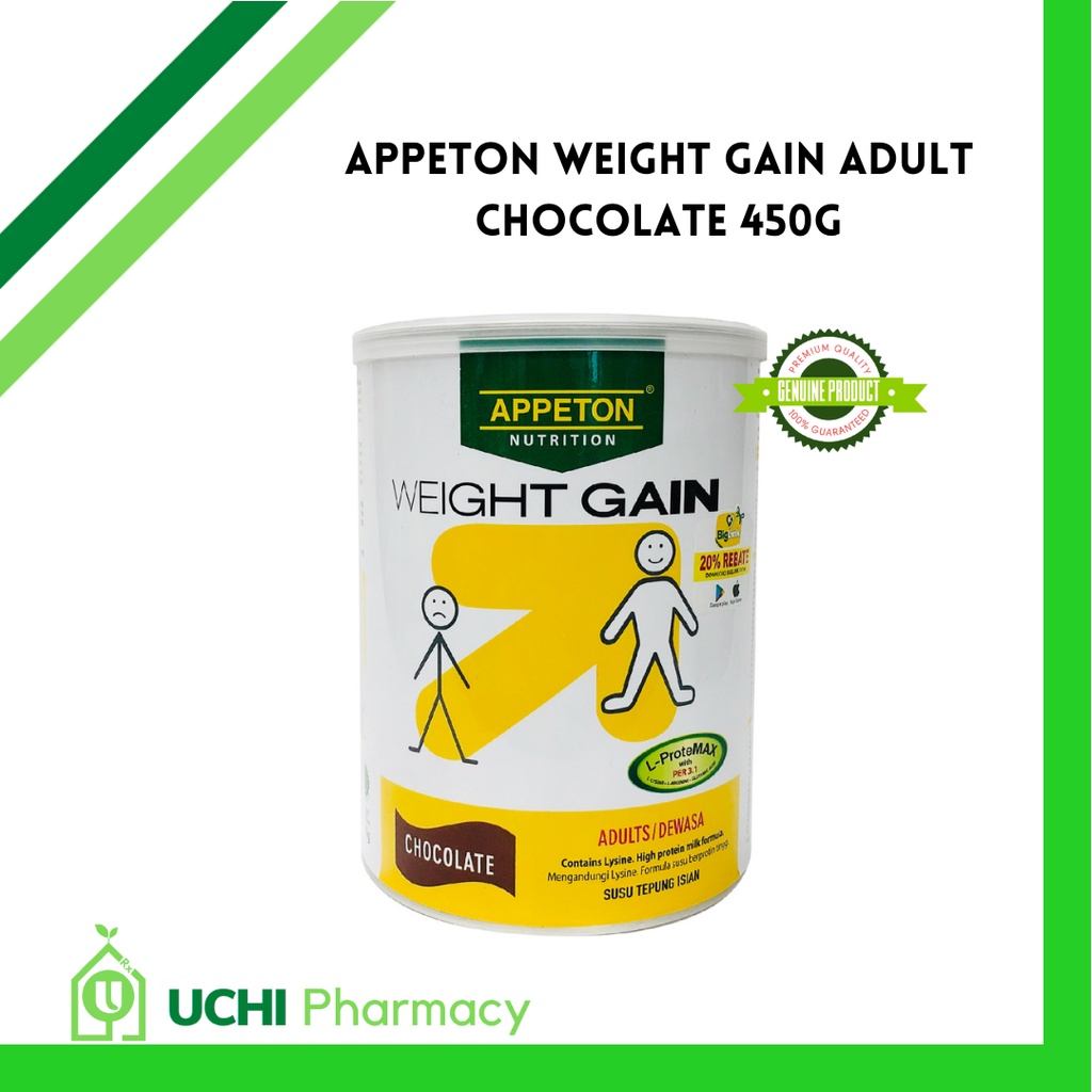 APPETON WEIGHT GAIN ADULT CHOCOLATE 450G | Shopee Malaysia