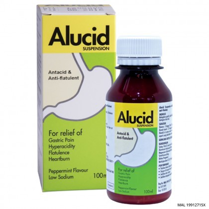 Alucid Suspension 100mL (Gastric pain, hyperacidity, flatulence and ...
