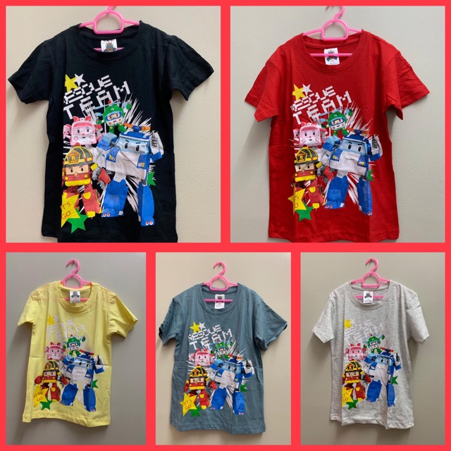 [READY STOCK] ROBOCAR POLI Baju Kanak-Kanak Cartoon Theme Kids Tshirt ...
