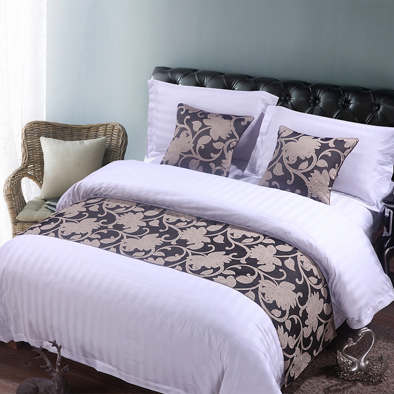 Bed Runner Soft No Fading Modern Bed Scarf Bedding Scarf Protection for Bedroom Hotel Wedding ...