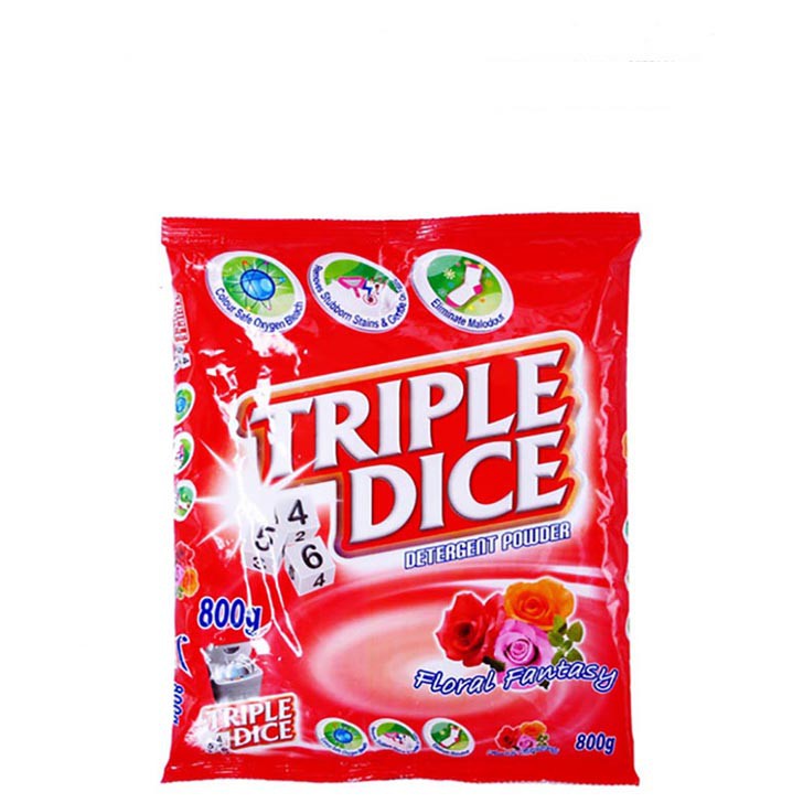 Triple Dice Detergent Powder - Floral (750g) | Shopee Malaysia