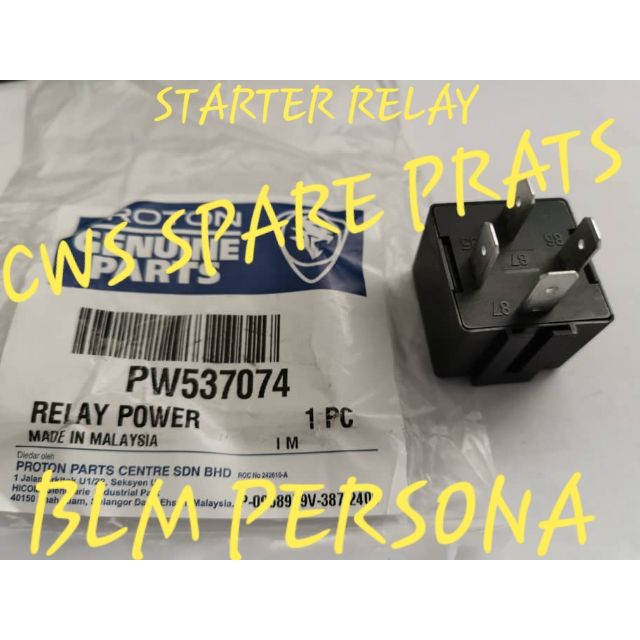 ORIGINAL STARTER POWER RELAY 12V 30A PROTON BLM PERSONA PW537074 ...