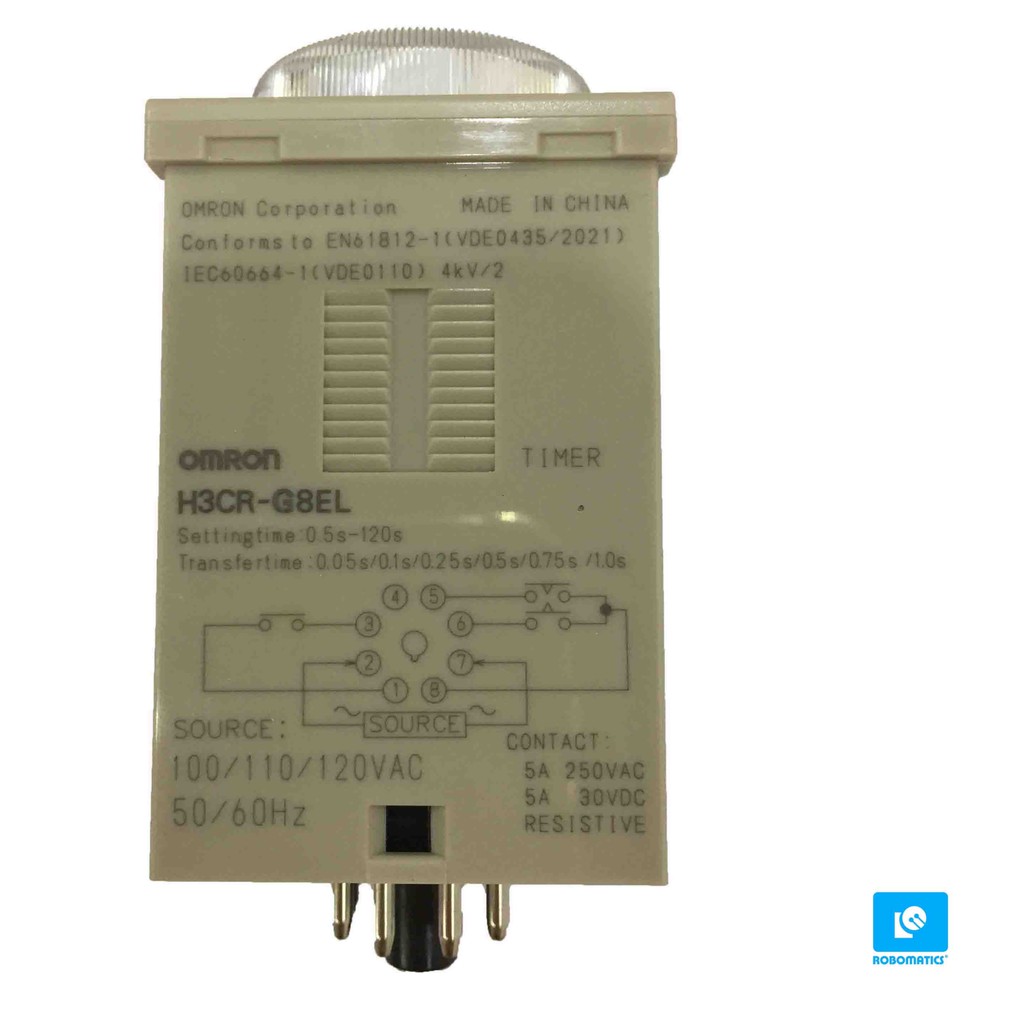 OMRON Solid-State Timer H3CR-G8EL 100/110/120 VAC 6/12/60/120S | Shopee ...