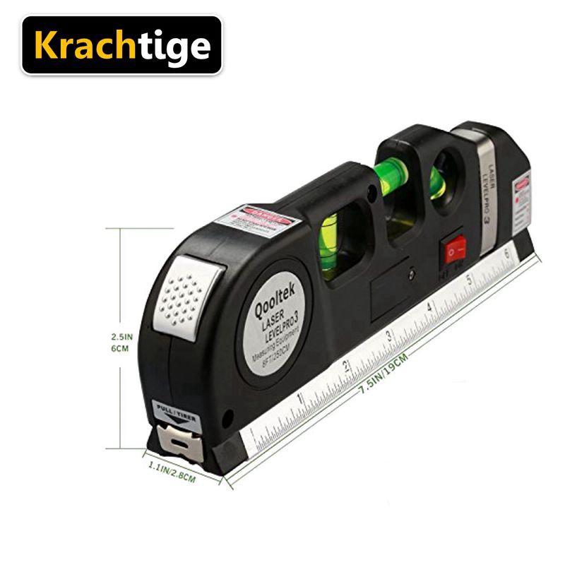 Laser Level Measure 8FT Aligner Standard and Metric Rulers Multipurpose ...