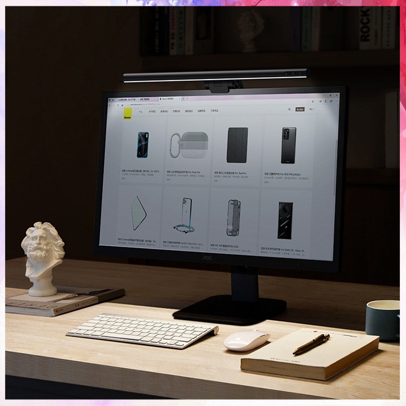 Baseus Screenbar Light Desk Lamp Laptop Screen Bar Hanging Light For ...