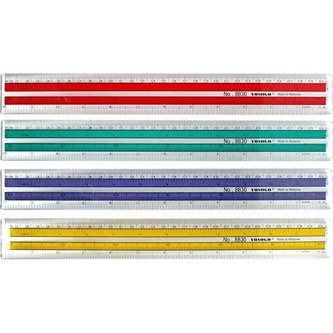 Yosogo 30cm Hard Plastic Ruler 8830 Pembaris Plastic Keras | Shopee ...