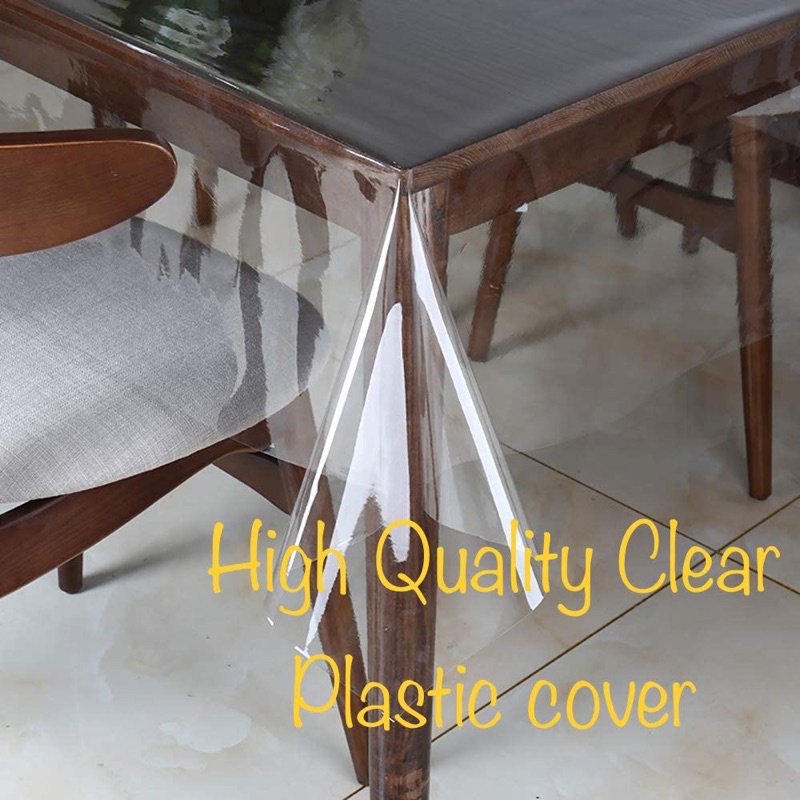 PVC Transparent Table Cover Plastic [1 Roll] / Alas Meja Plastic ...