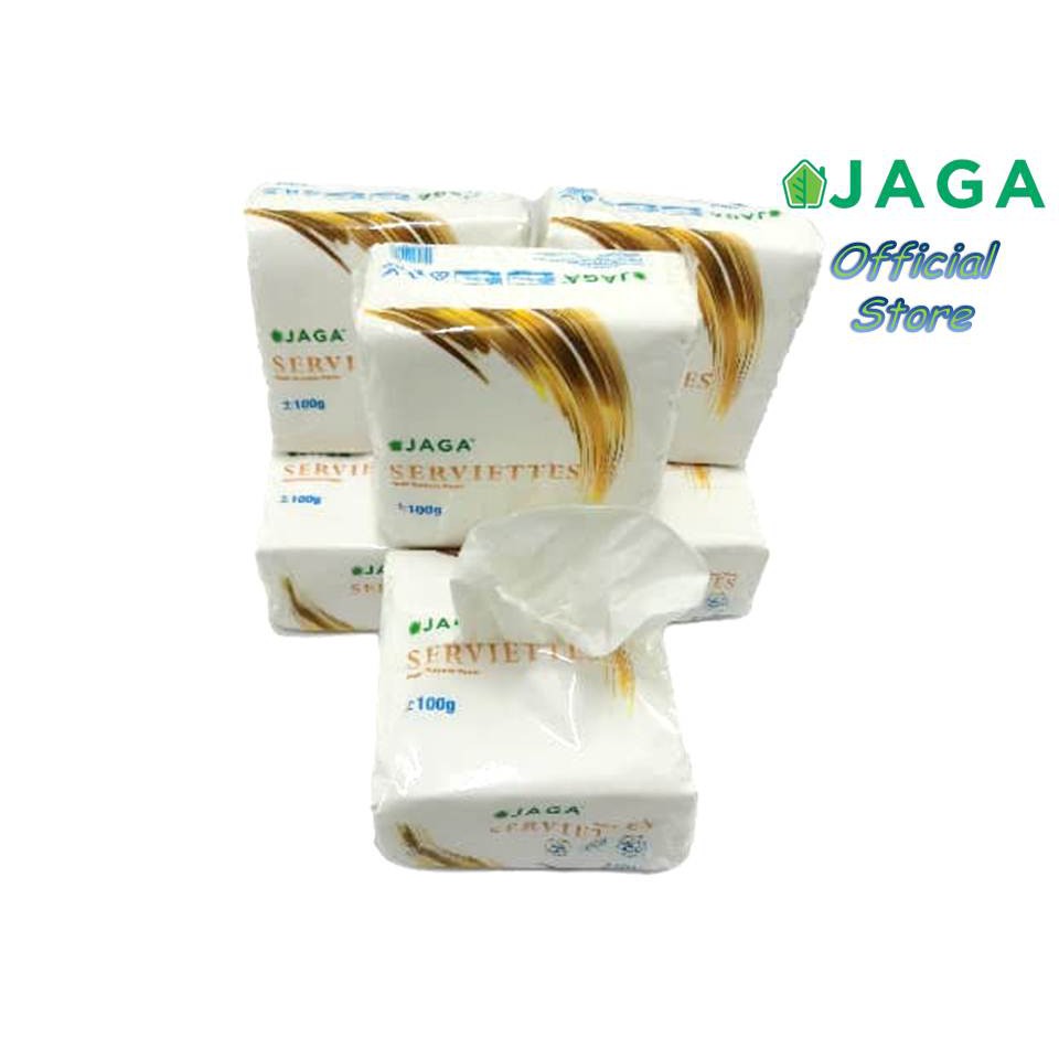 JAGA Serviette Tissue 100 Gram Tisu Serviette 餐巾纸 | Shopee Malaysia