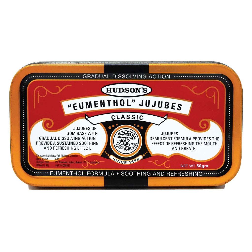 (24 HOURS SHIP) )50g Bottle Hudson's Eumenthol Jujubes Classic / Honey ...