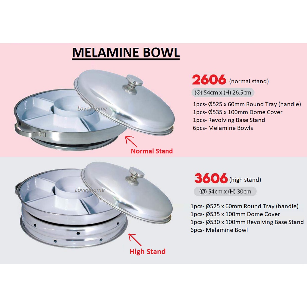 Stainless Steel Rotating Dome Set Buffet Party Food Warmer Chafing Dish ...