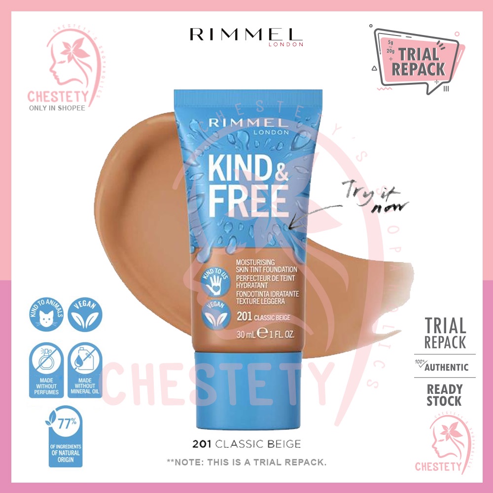 𝗧𝗥𝗜𝗔𝗟 𝗥𝗘𝗣𝗔𝗖𝗞 RIMMEL Kind & Free Moisturising Skin Tint Foundation 💯 ...