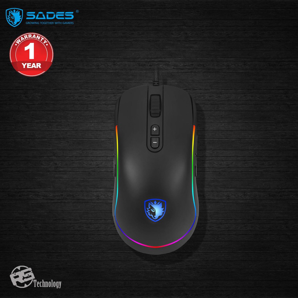 SADES Revolver Ambidextrous Gaming RGB Mouse | Shopee Malaysia
