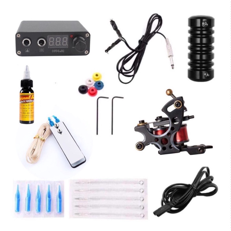 Coil tattoo machine set (tattoo practice) | Shopee Malaysia