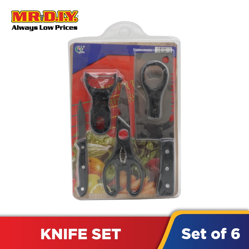 (MR.DIY) Knife Set (6 pieces) | Shopee Malaysia