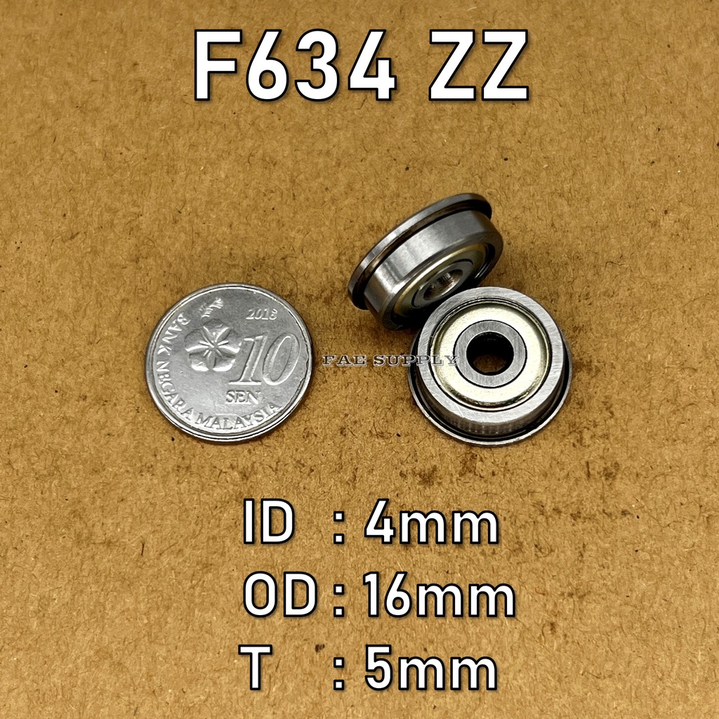 Flange ball bearing flanged F634 F635 F636 F683 F684 F685 F686 F687 ...
