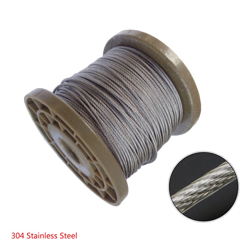 5Meters/50meters 304 Stainless Steel 2mm 3mm 4/5/6/8mm Diameter Steel ...