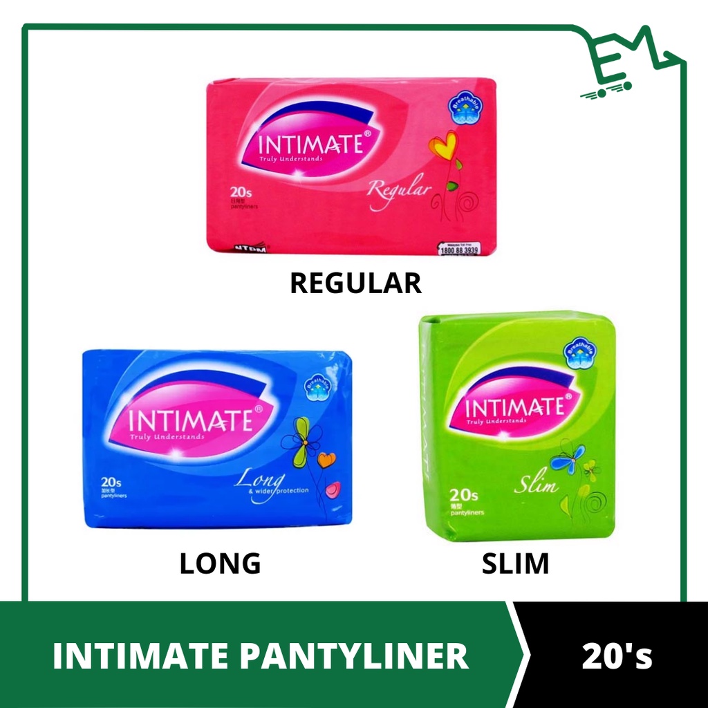 INTIMATE Pantyliner [Regular/Long&Wider/Slim] 20's | Shopee Malaysia