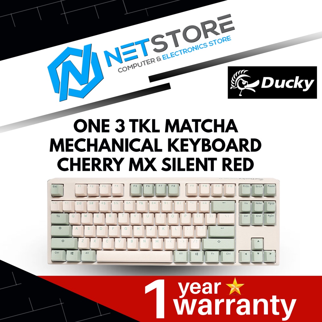 DUCKY ONE 3 TKL MATCHA MECHANICAL KEYBOARD CHERRY MX SILENT RED ...