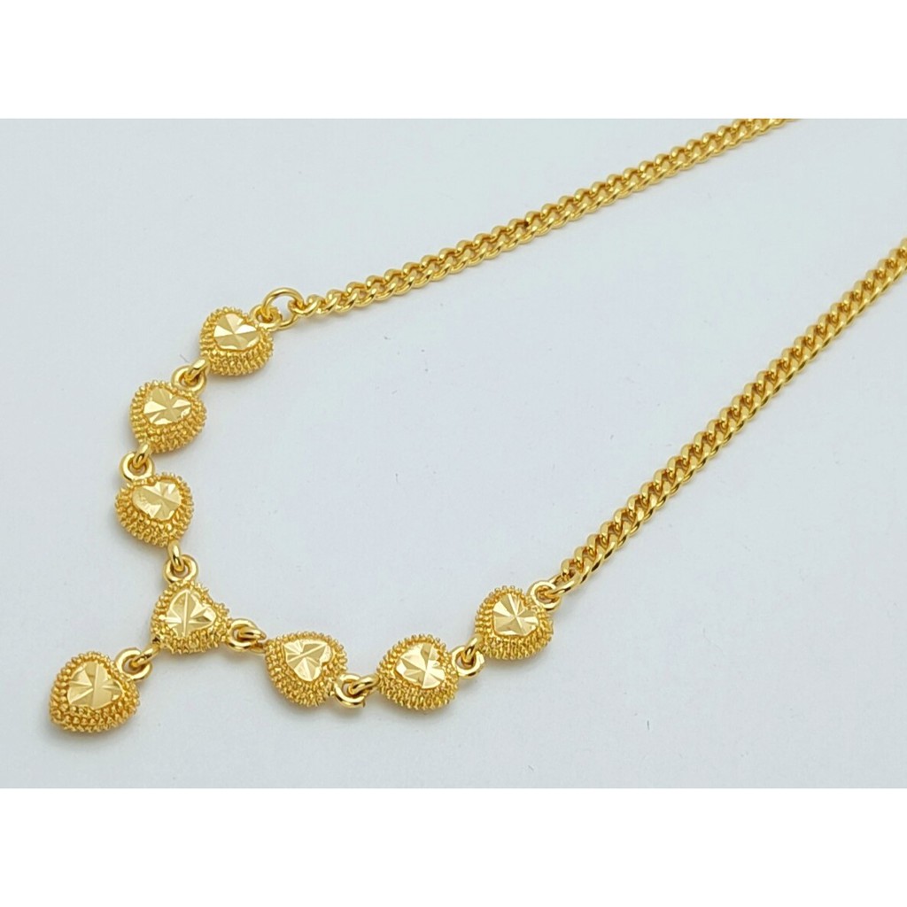 Rantai Leher dan Loket Emas Korea 24K (Gold Plated) | Shopee Malaysia