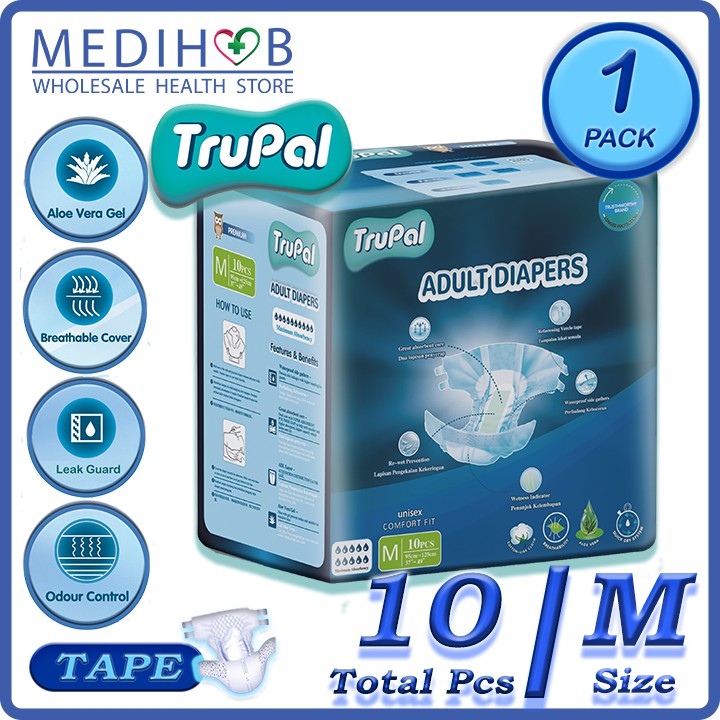 [VALUE BUY] TRUPAL PREMIUM Standard Adult Diapers Lampin Dewasa TAPE (1 ...