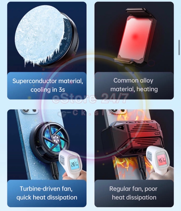 Mcdodo CH 2120 15W Magnetic Wireless Game Charger Mobile Phone Pad Cooling Fan Radiator Turbo ...