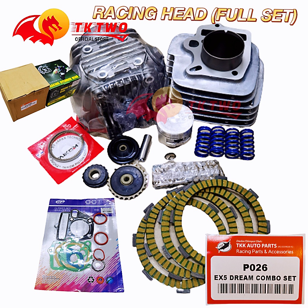 (P026) COMBO EX5 DREAM/ WAVE100 RACING HEAD BLOCK (53MM 56MM) (23/27MM ...