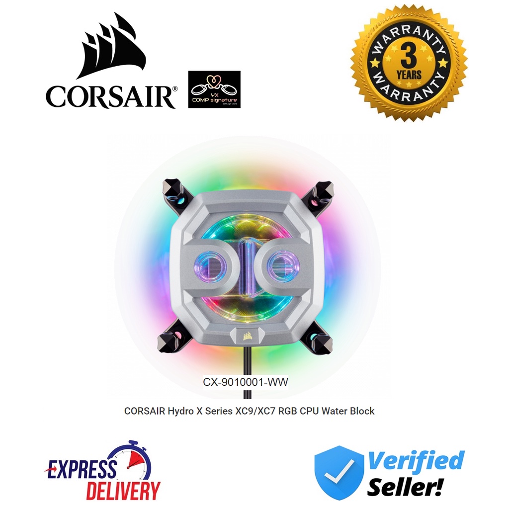 CORSAIR Hydro X Series XC9 RGB CPU Water Block (2066/sTR4) - CX-9010001 ...
