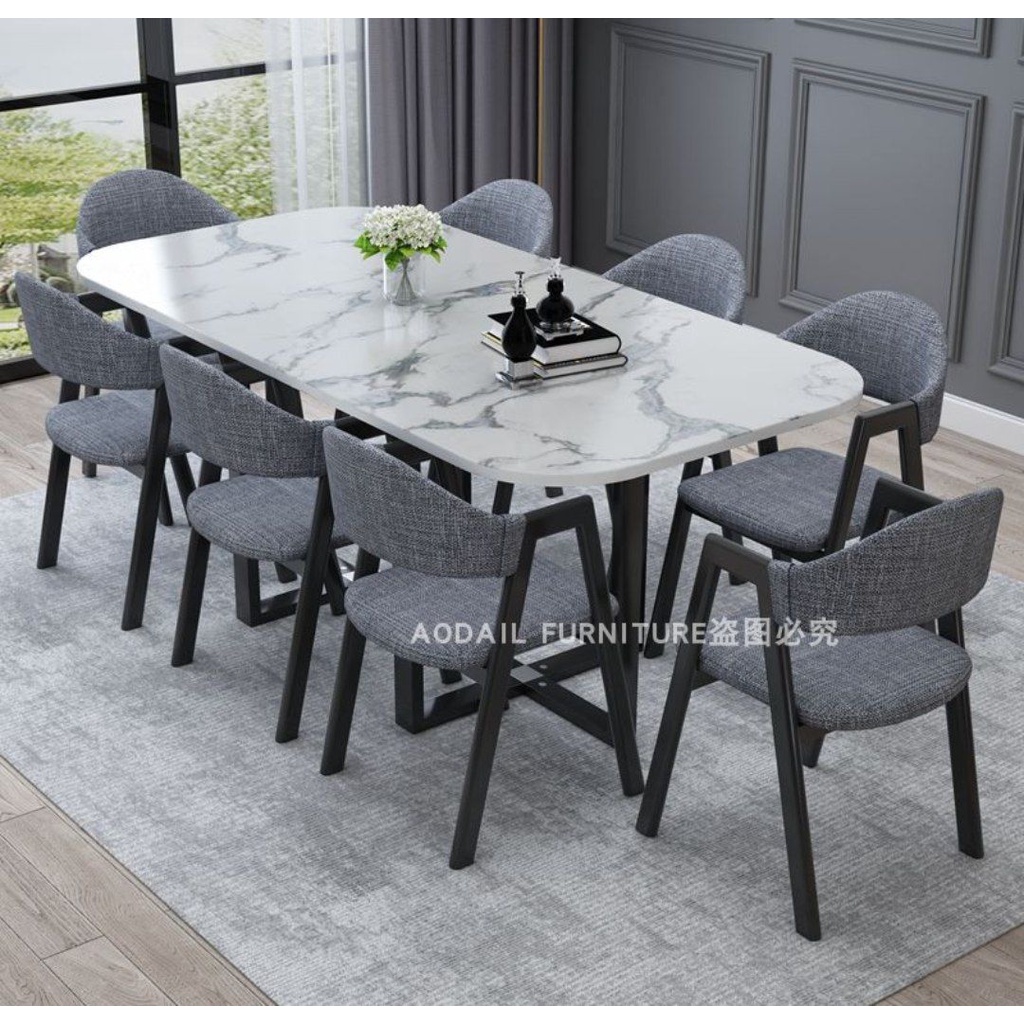 [PRE ORDER] REGENCY 8 Seater Rectangle Dining Table Set Office Table ...