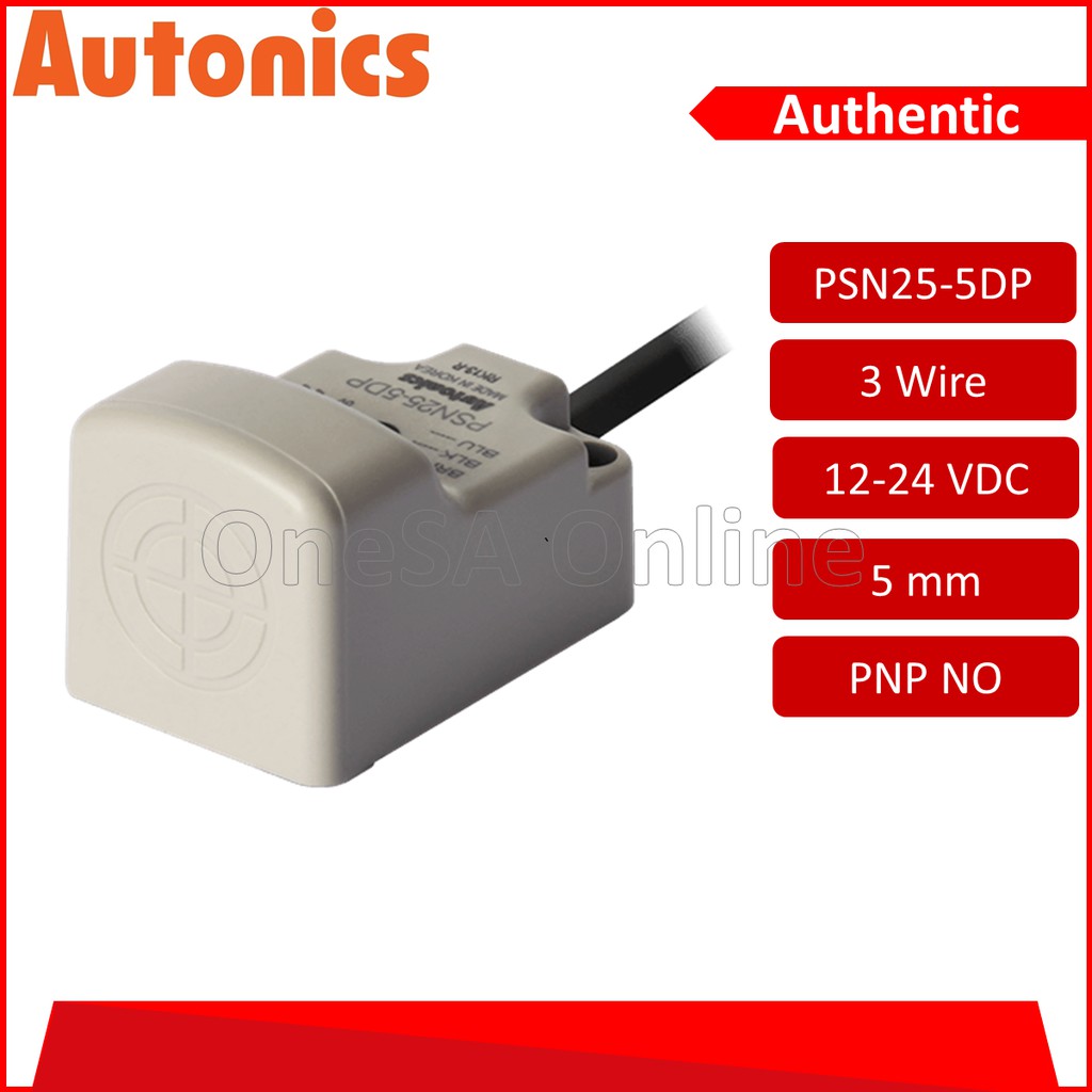 AUTONICS PROXIMITY SENSOR M25 5MM DC3 WIRE PNP NO(PSN25-5DP-D12-24) | Shopee Malaysia