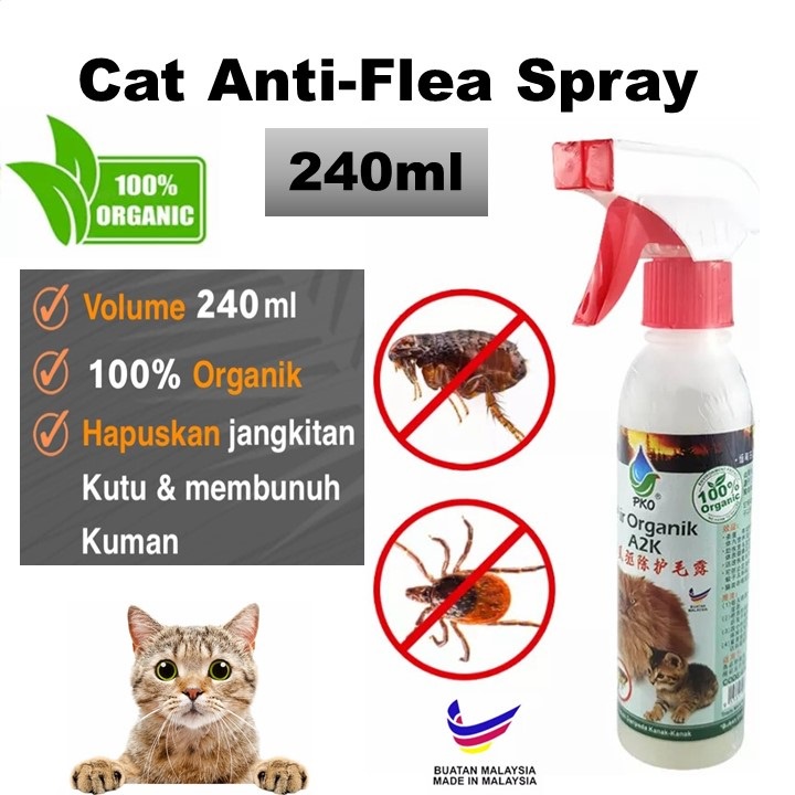SK PKO Organic Anti Fleas & Ticks Spray for Cat (240ml) | Shopee Malaysia