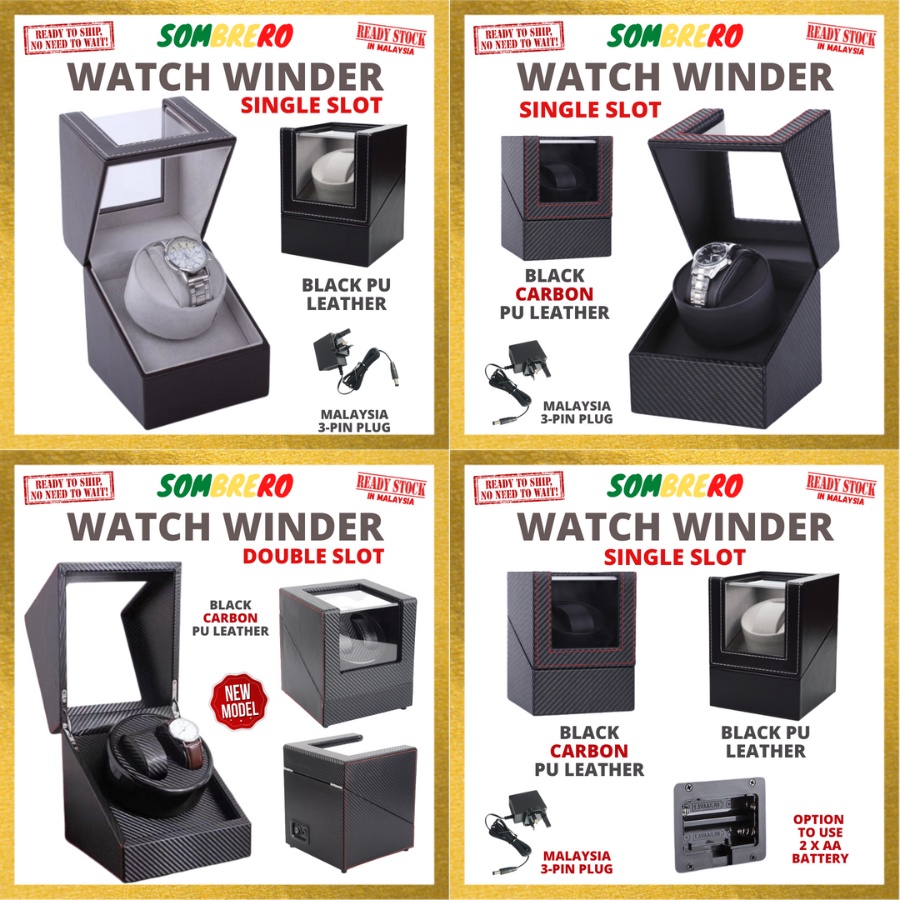 Watch Winder | Single Box | Super Quiet Motor | For Automatic Watch ...