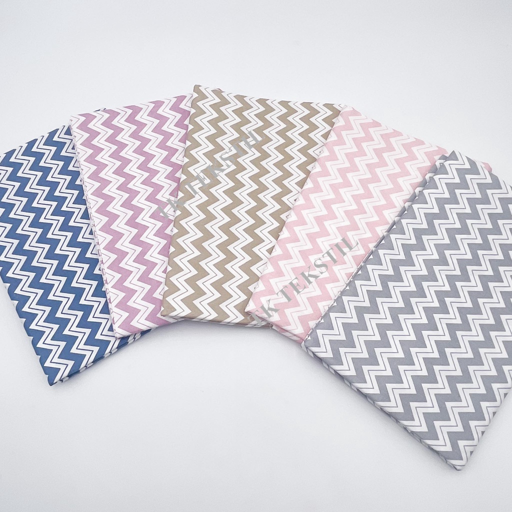 NEW ARRIVAL Twill Cotton 60" / Comb Cotton Tri-Color Chevron Stripes ...