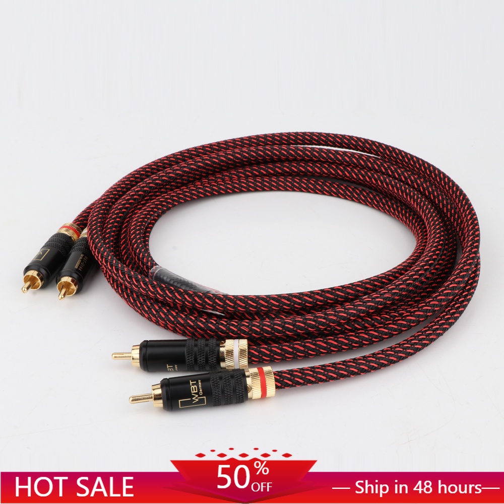 New Arriavl Pair CANARE style HI-End OFC Pure Copper RCA To RCA Audio ...