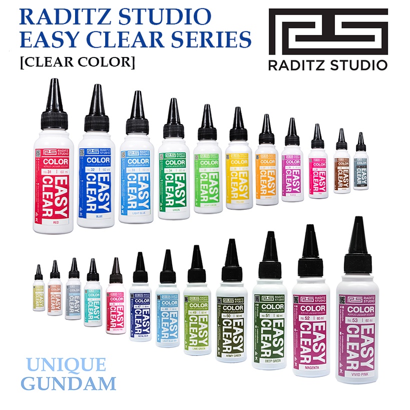 [RADITZ STUDIO] EASY COLOR SERIES Pre-Thinned Paint For Gundam Plastic ...