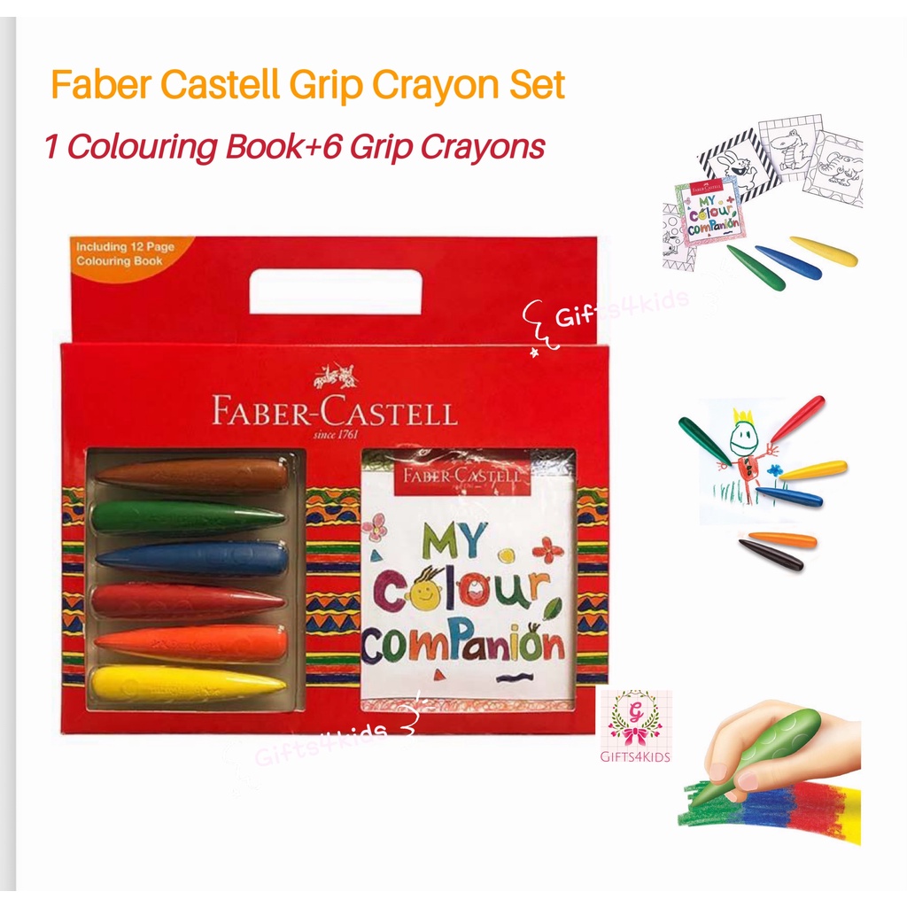 [READY STOCK] Faber Castell Crayon Kid Children First Grip Crayon Set 1 ...