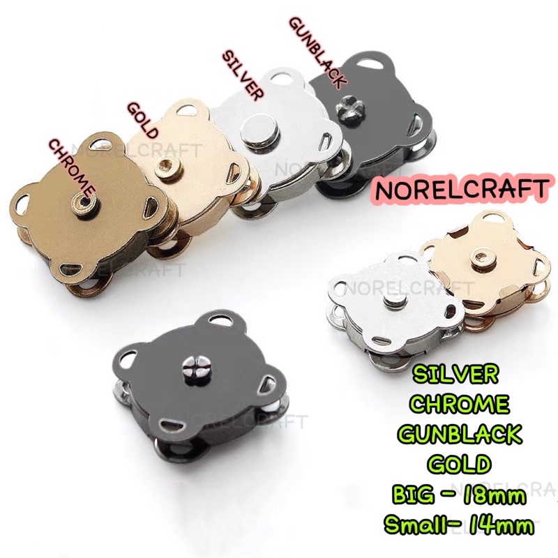 [1SET] SEWING MAGNET BUTTON / MAGNET BUTANG JENIS JAHIT/MAGNET HANDBAG ...