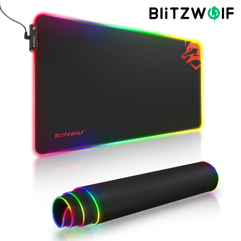BlitzWolf® BW-MP1 RGB Gaming Mouse Pad Large Keyboard Pad Desktop Table ...