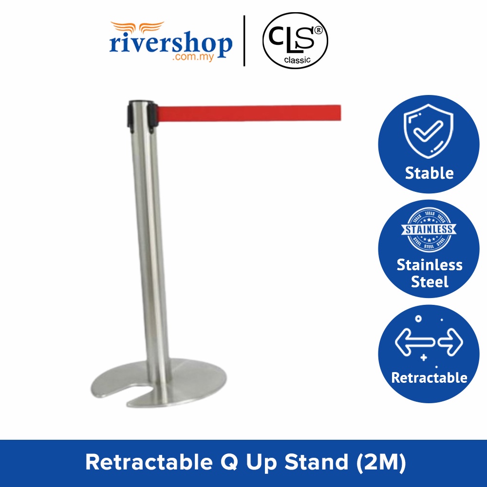 CLS Stainless Steel Stackable Retractable Q Up Stand - QPT-101/SS/Q-Up ...