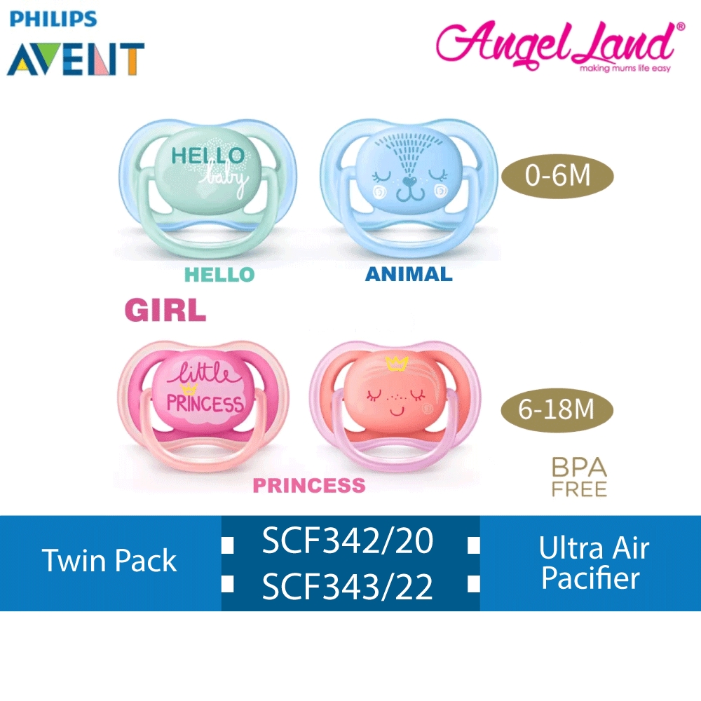 Philips Avent Ultra Air Pacifier Boy/Girl - (Twin Pack) | Shopee Malaysia