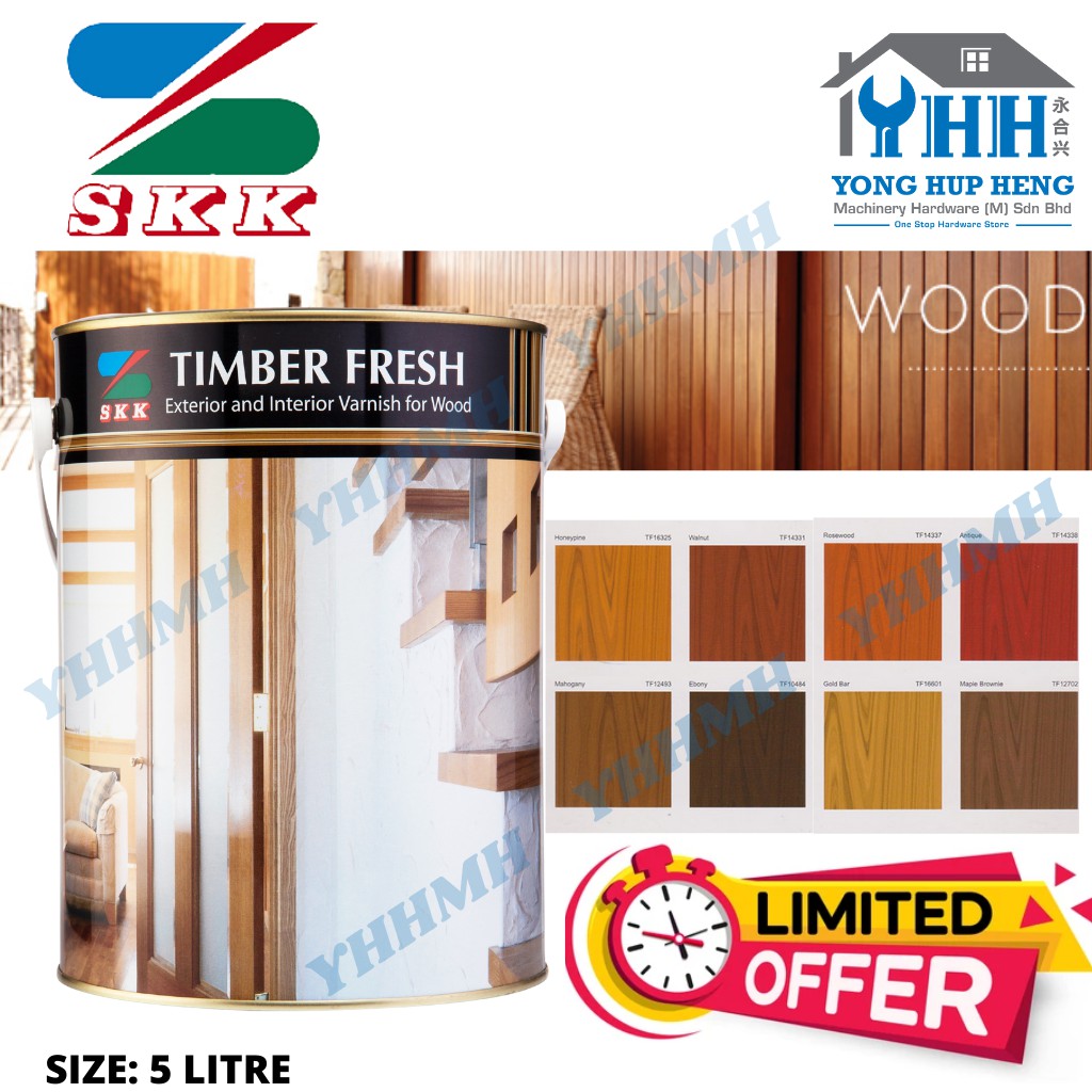 💫CLEARANCE STOCK💫 1 LITRE SKK TIMBER FRESH / (ICI GLOSS FINISH) WOOD ...