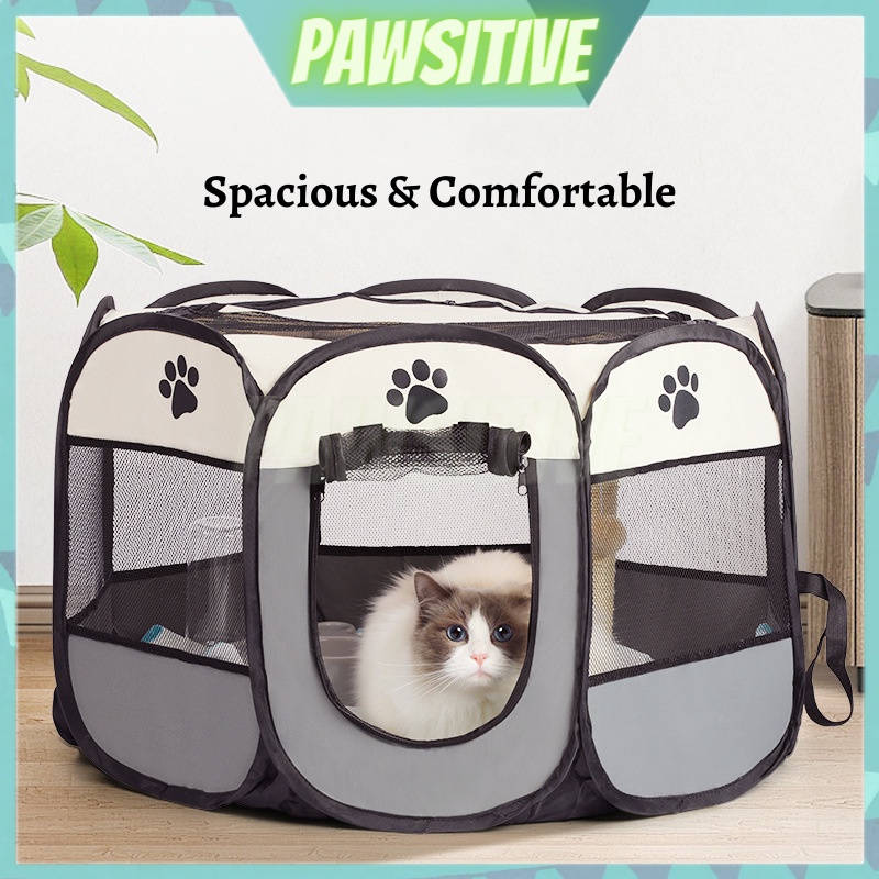 PAWSITIVE Cat Tent House/Tent Cat House Indoor/Pet House Cat Home/Rumah ...