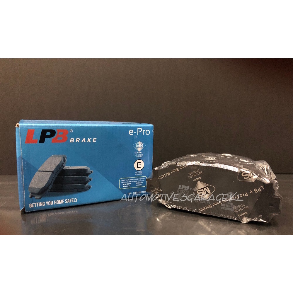 LPB E-PRO BRAKE PADS - FRONT - A13270 - TOYOTA VIOS NCP93 J SPEC / E ...