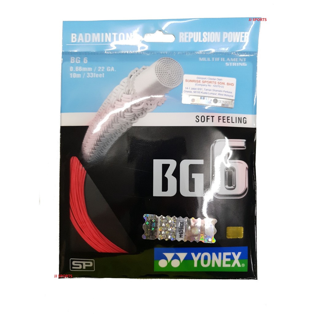 YONEX BG6 STRING (ORIGINAL SUNRISE SPORTS) | Shopee Malaysia
